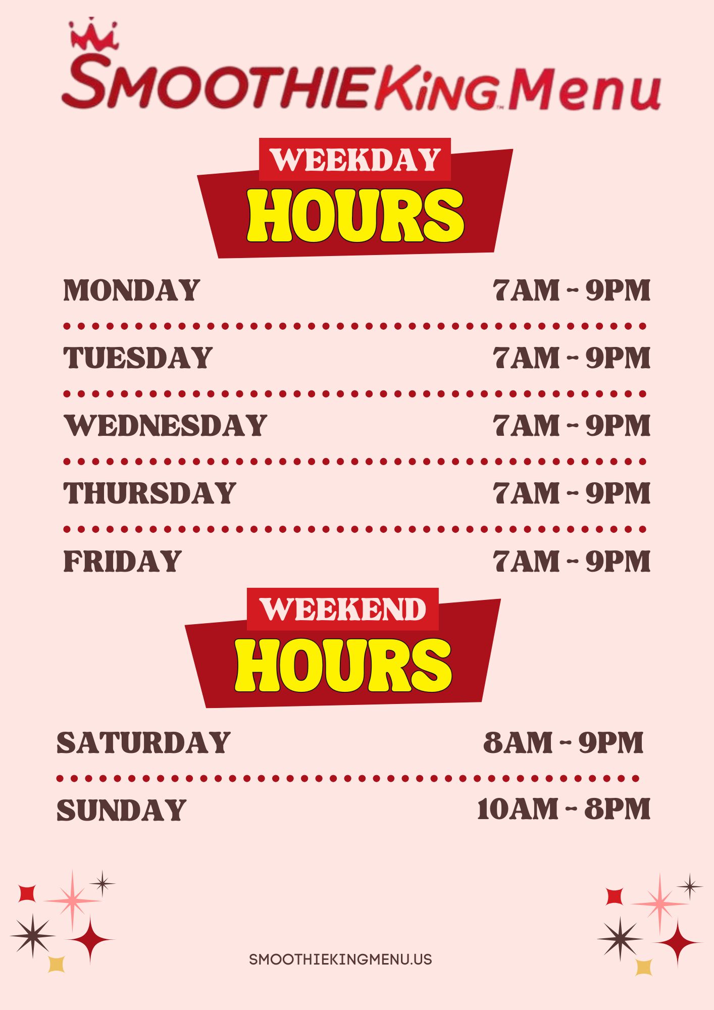 Smoothie King Hours USA: Store Opening Times Near You